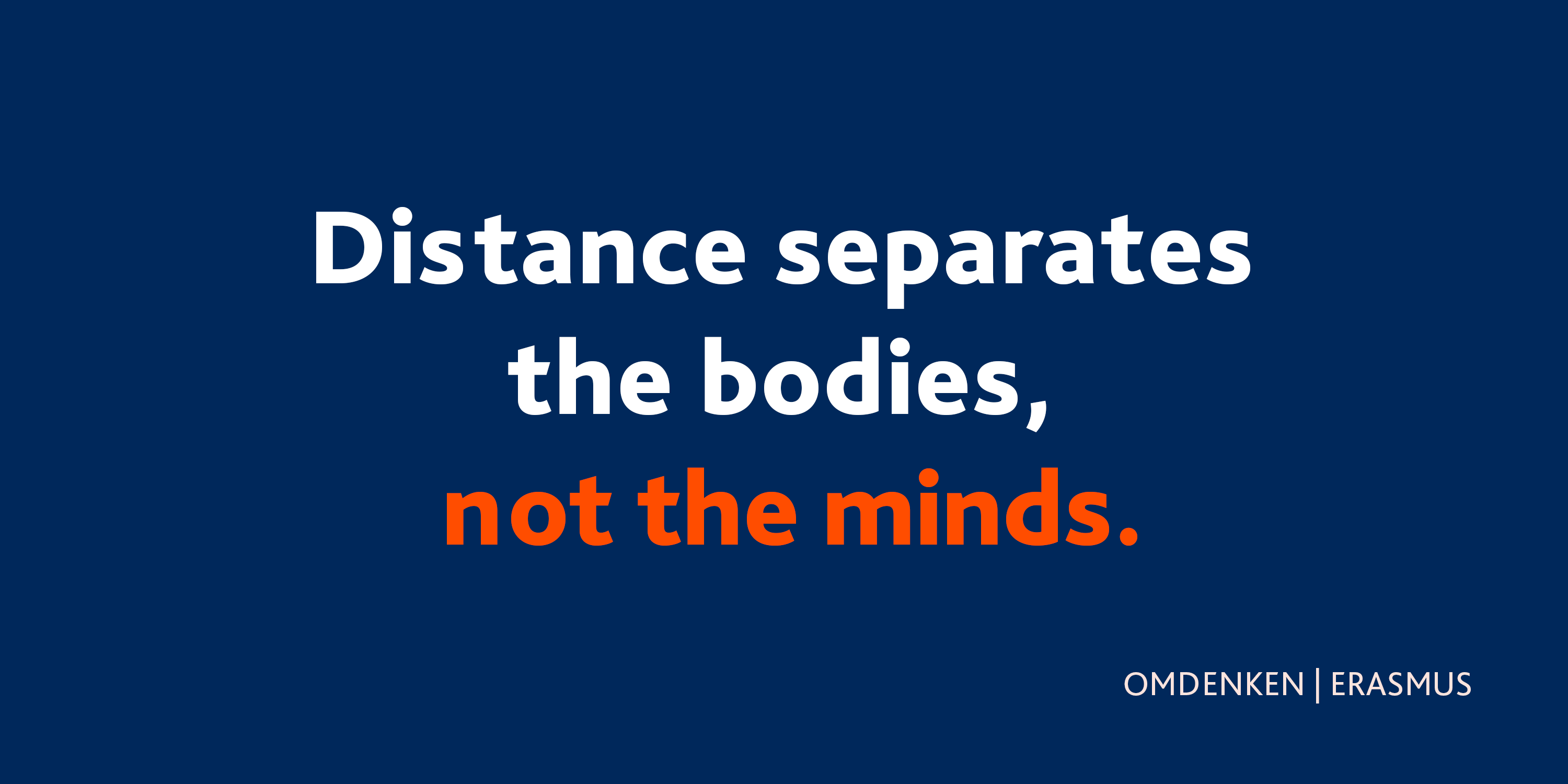 How social distancing helps improving relationships